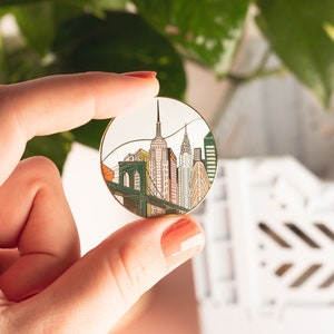 New York Enamel Pin New York Pin New York Gift New York | Etsy UK
