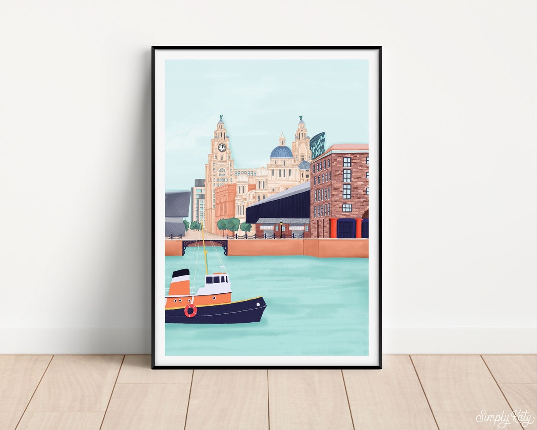 Liverpool,liver Building,albert Dock,liverpool Art Print, Liverpool ...