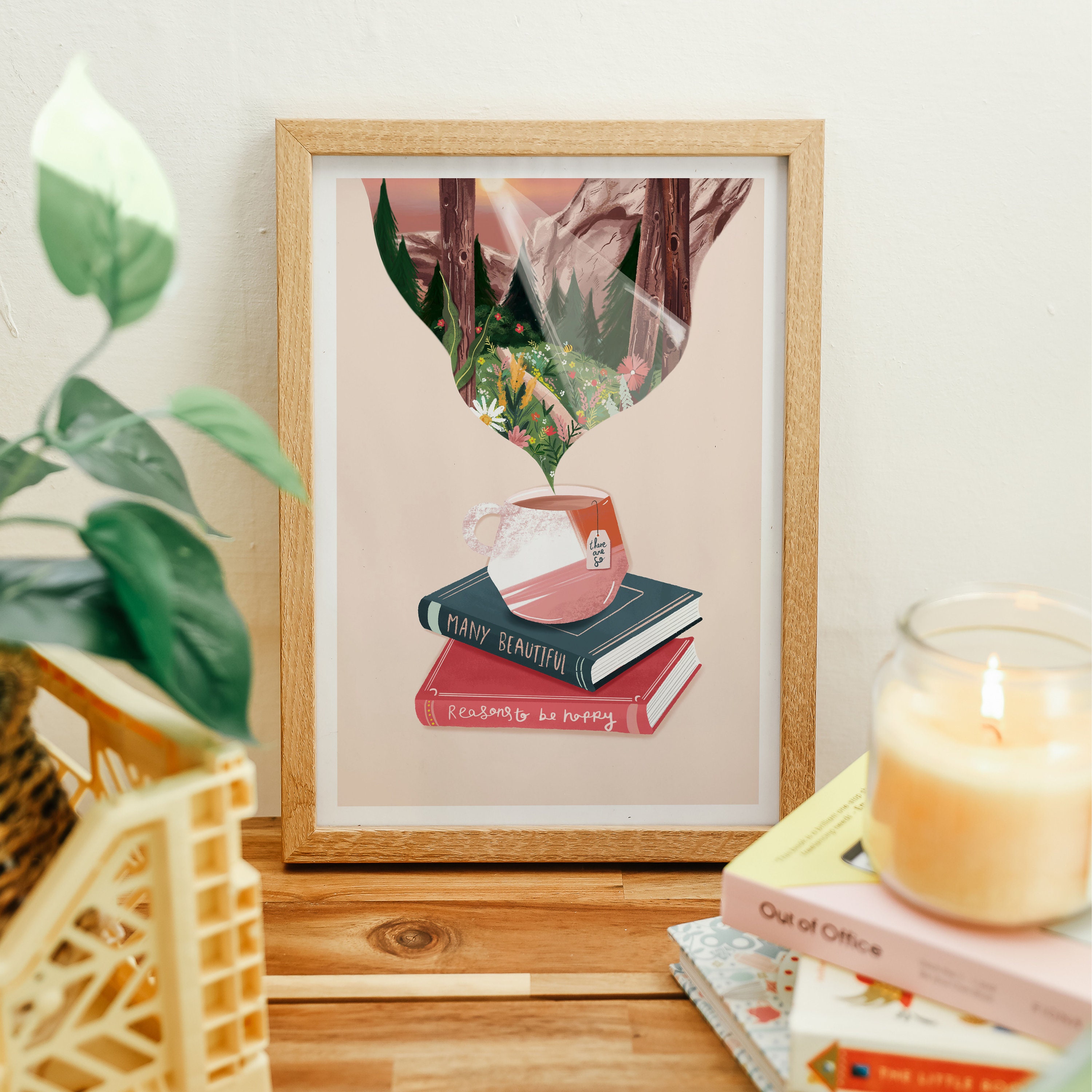 Book Art Prints Reading Art Book Poster Bookworm Art - Etsy