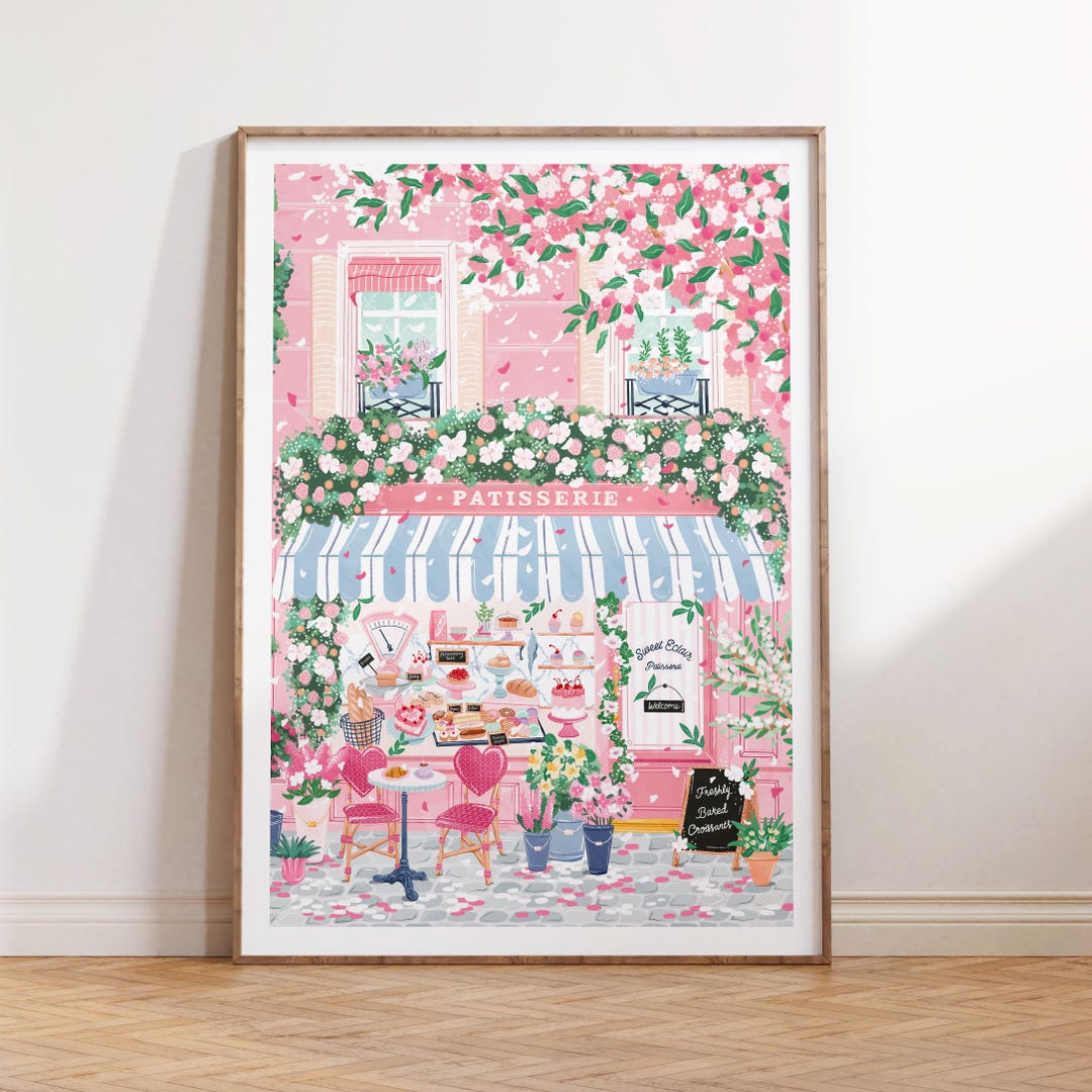 French Patisserie Print, Cafe Wall Art, Bakery Poster, Cafe Paris ...