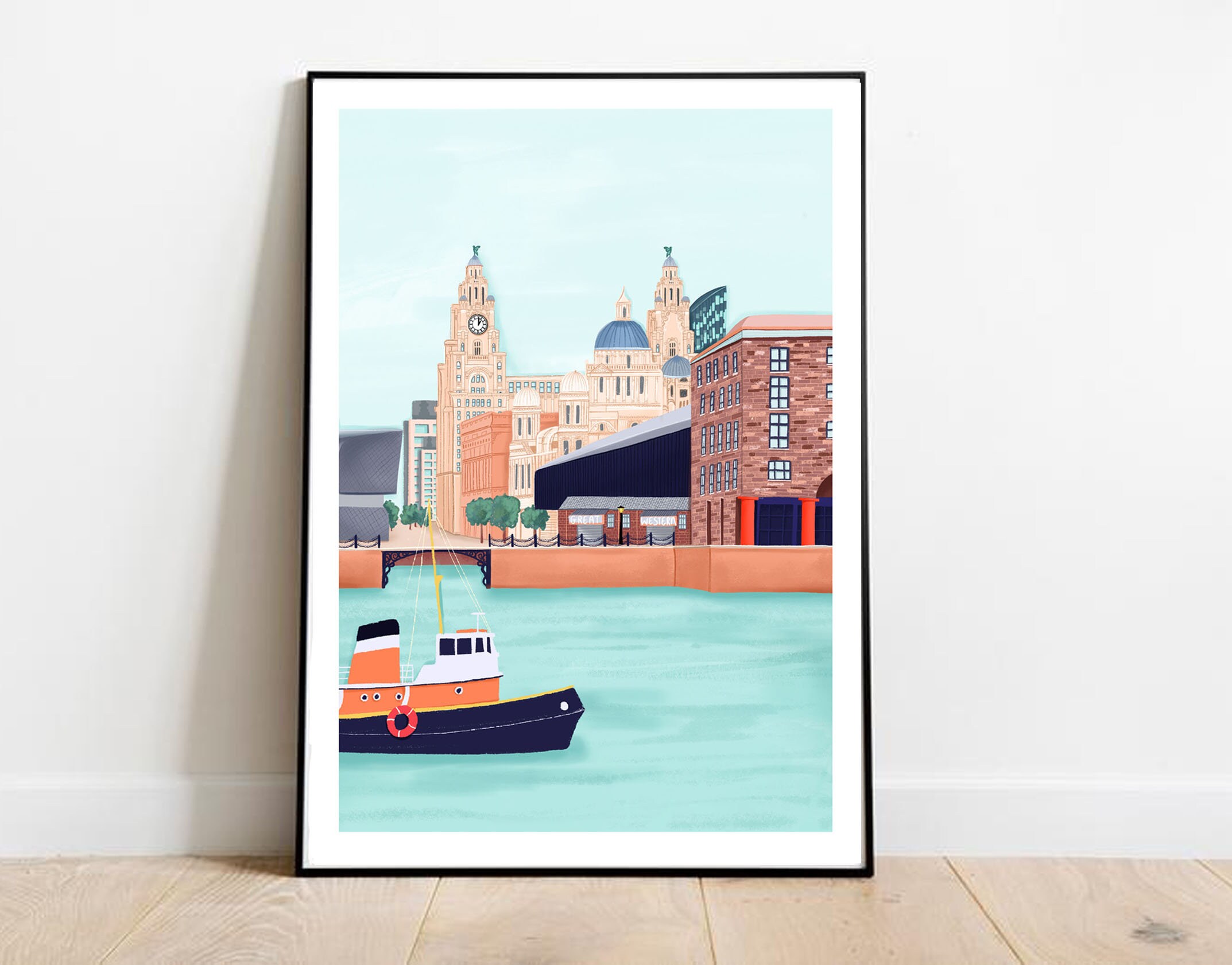 Liverpoolliver Buildingalbert Dockliverpool Art Print | Etsy UK