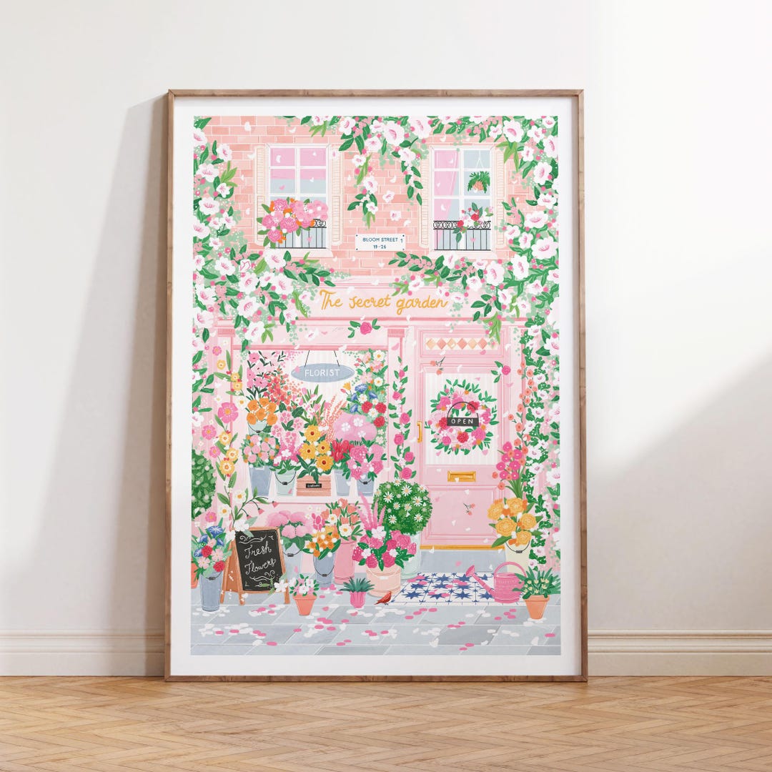 Florist Print, Garden Shop, Flower Market Print, Flower Shop, Floral ...