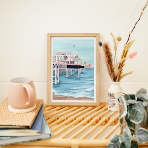 Brighton Art Print,brighton Pier Travel Print,east Sussex Poster,beach ...