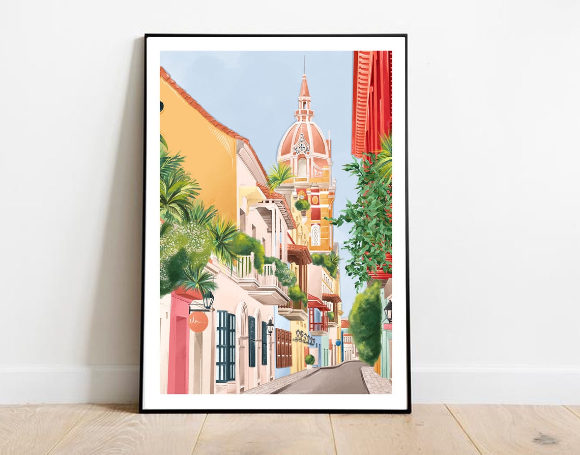 Colombia Art Colombia Art Print Colombia Travel Poster | Etsy