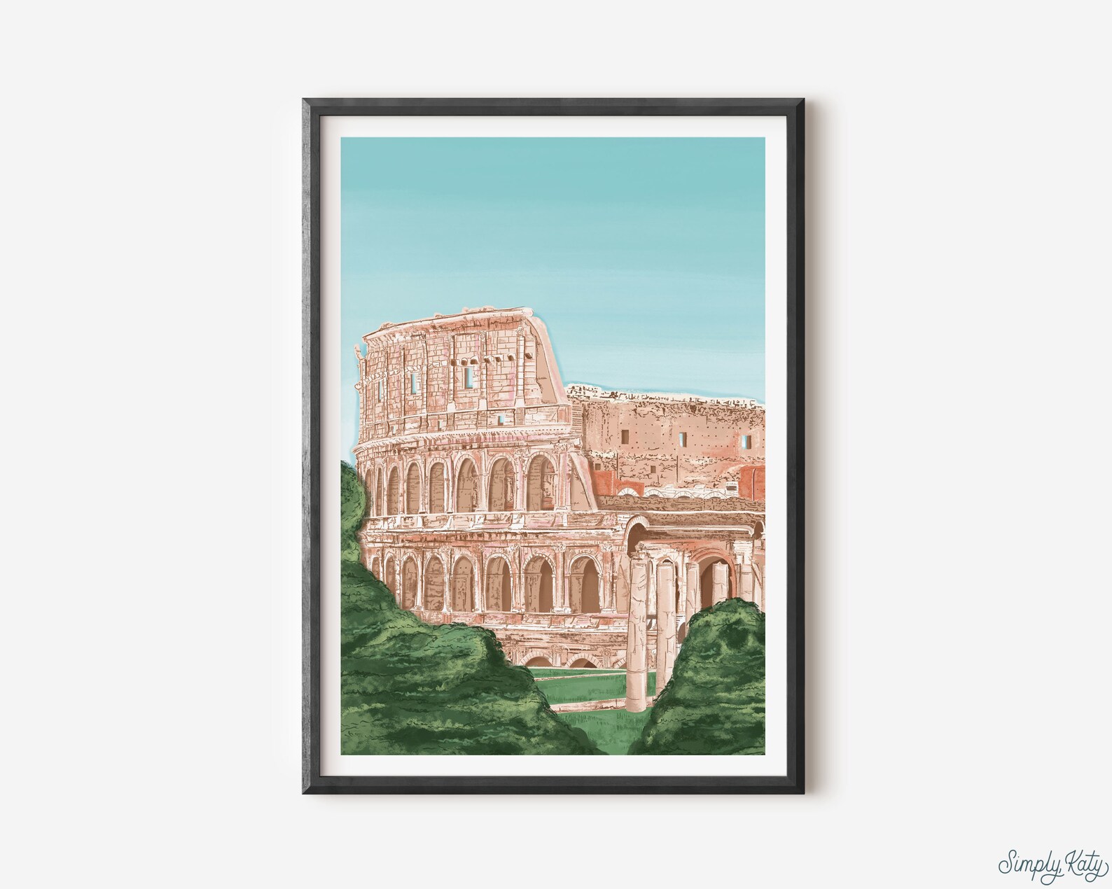 Colosseum Rome Art Print Rome Art Print Rome Rome Poster - Etsy