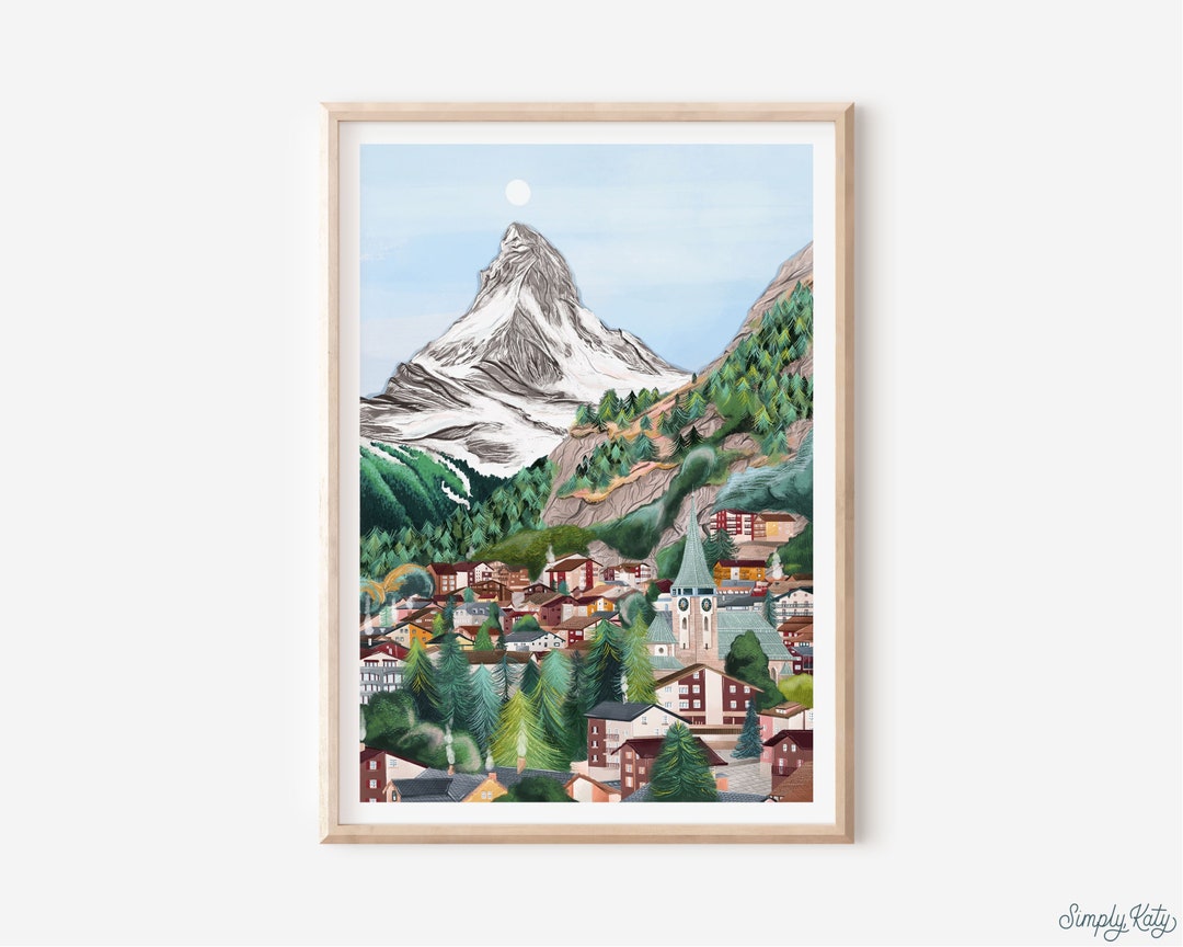 Switzerland Art Print, Switzerland Summer Art Print, Switzerland ...