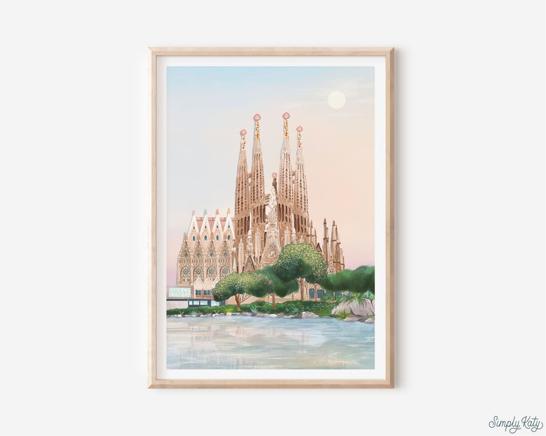 Sagrada Familia Barcelona Barcelona Art Print Sagrada - Etsy