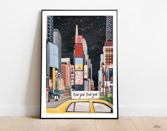 Times Square Print Times Square Art Times Square Poster | Etsy