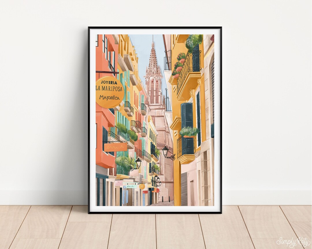 Palma, Palma Majorca Art, Palma Art Print, Majorca Print, Mallorca ...