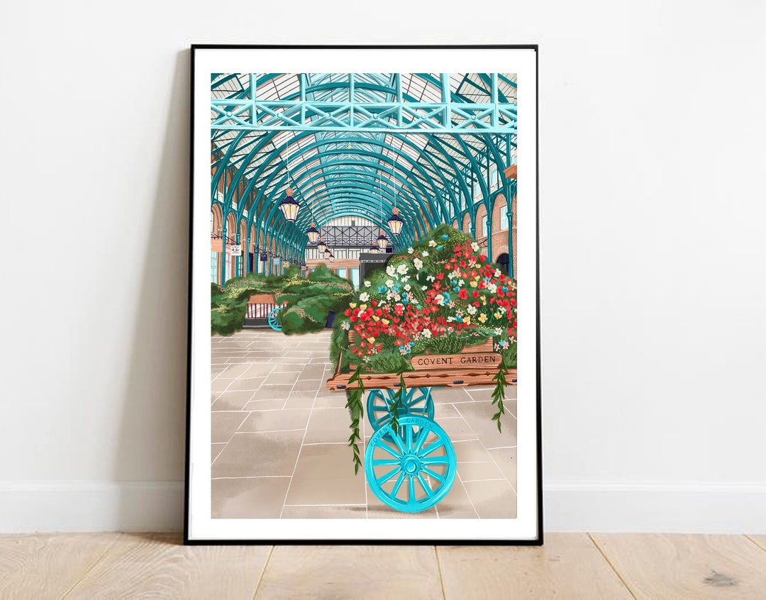 Covent Garden Art Print, London Art Print, Covent Garden Print, London ...