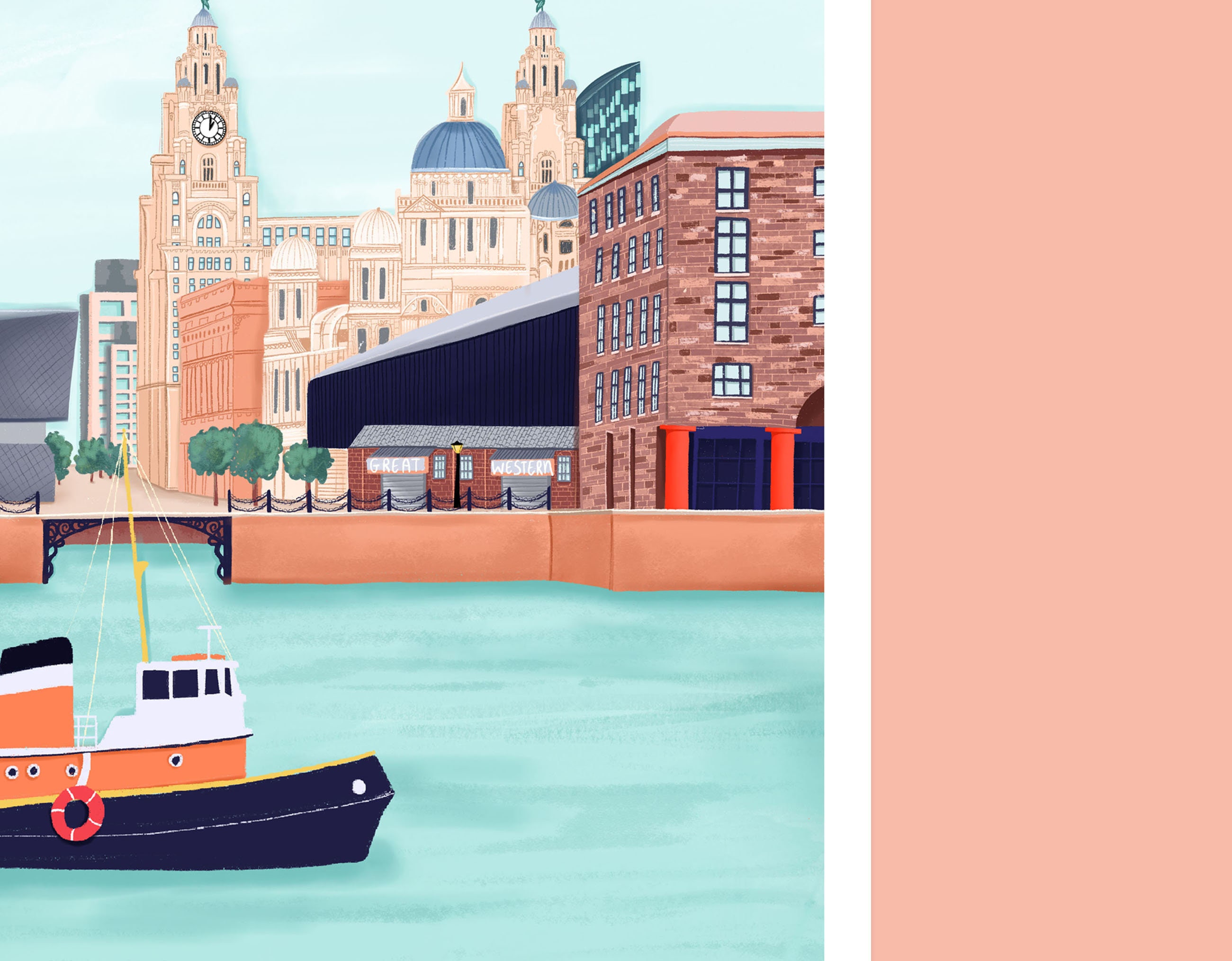 Liverpoolliver Buildingalbert Dockliverpool Art Print | Etsy UK