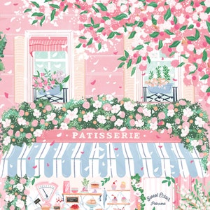 French Patisserie Print, Cafe Wall Art, Bakery Poster, Cafe Paris ...