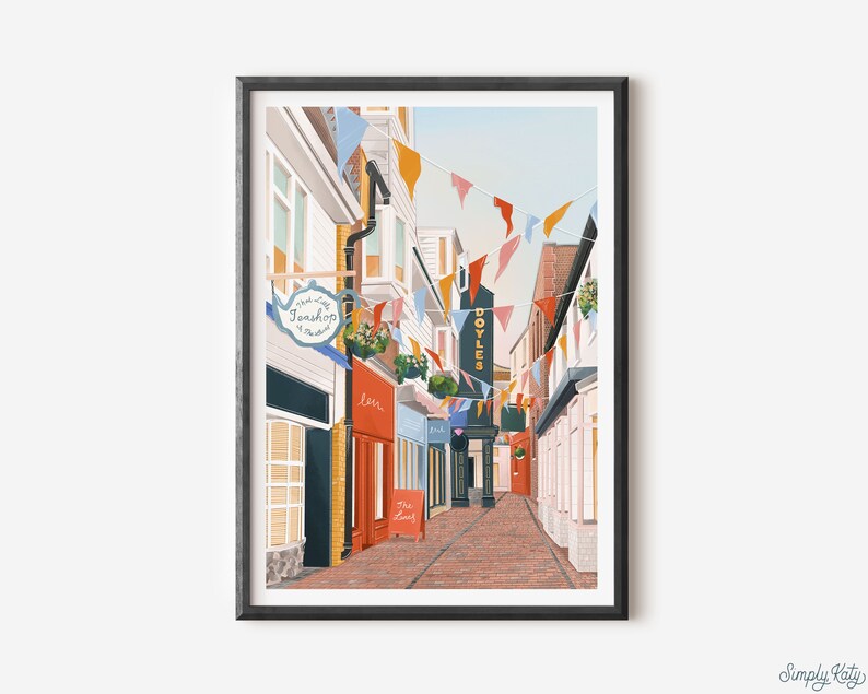 Brighton Brighton the Lanesbrighton Print Brighton Poster - Etsy UK