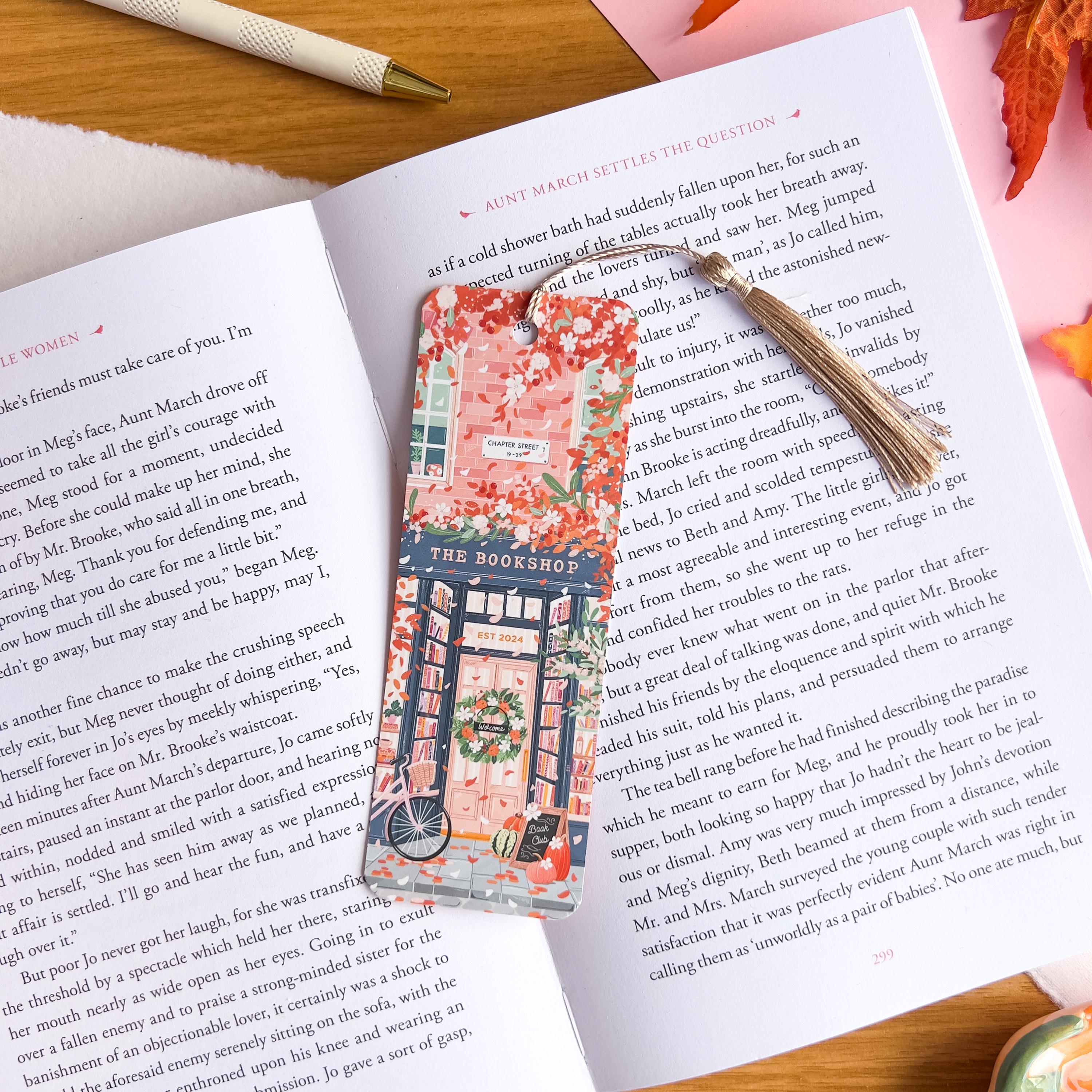 Autumn Bookshop, Bookmark, Pumpkin Spice, Fall, Autumn, Book Lover Gift ...