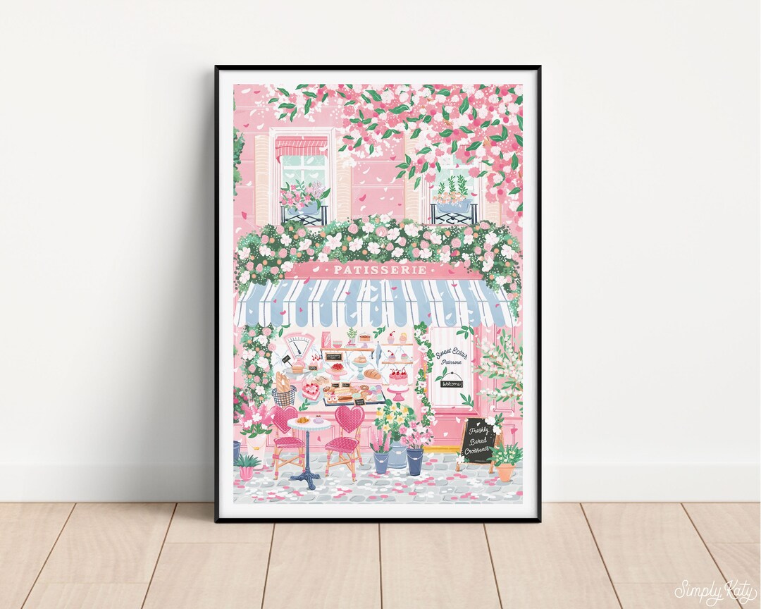 French Patisserie Print, Cafe Wall Art, Bakery Poster, Cafe Paris ...