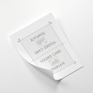 Folded Card Template / 4x6, 5x7 / PSD, PNG, TIFF - Etsy