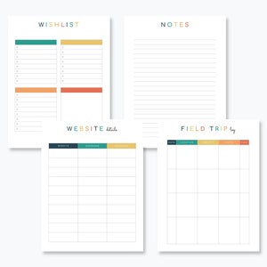 Homeschool Planner 2023 2024 2025 90 Pages Bold Colors - Etsy