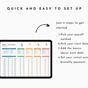 Biweekly Payments Debt Tracker Google Sheets, Debt Snowball Spreadsheet ...