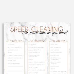 Speed Cleaning Checklist Printable | Printable Speed Cleaning Checlist ...