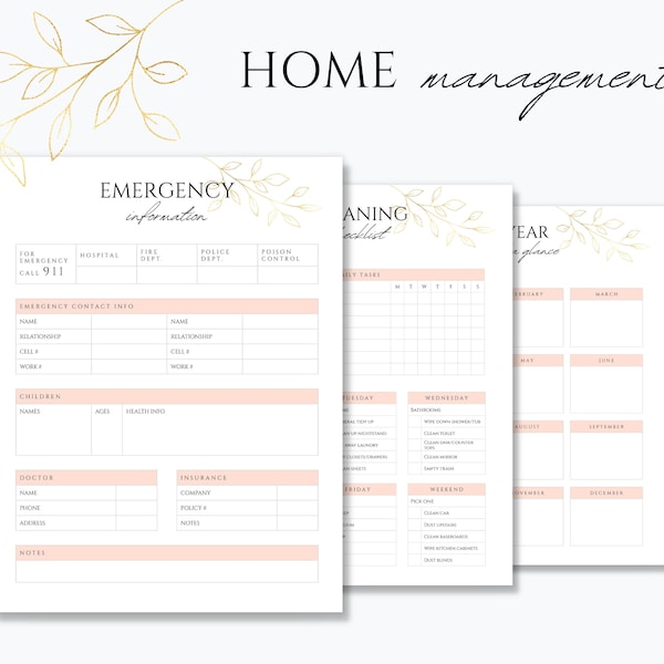 Home Management Binder - Etsy