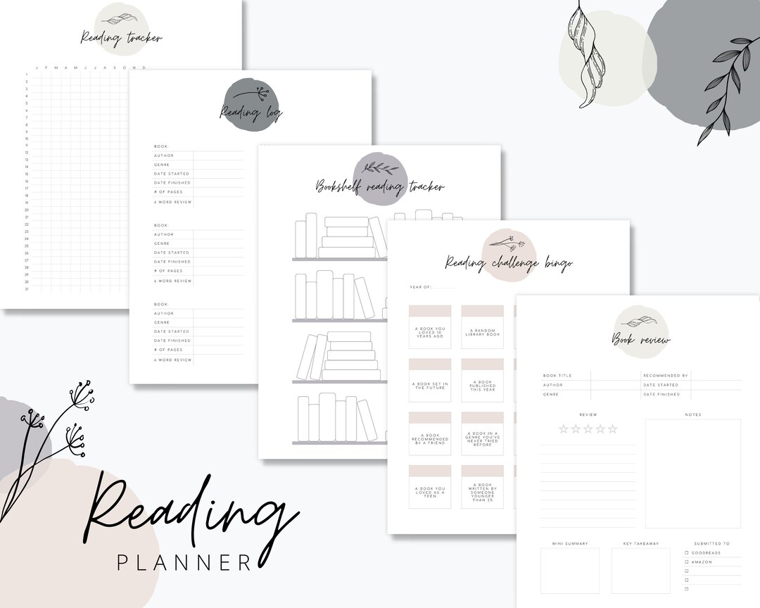 Reading Journal Printable - Etsy