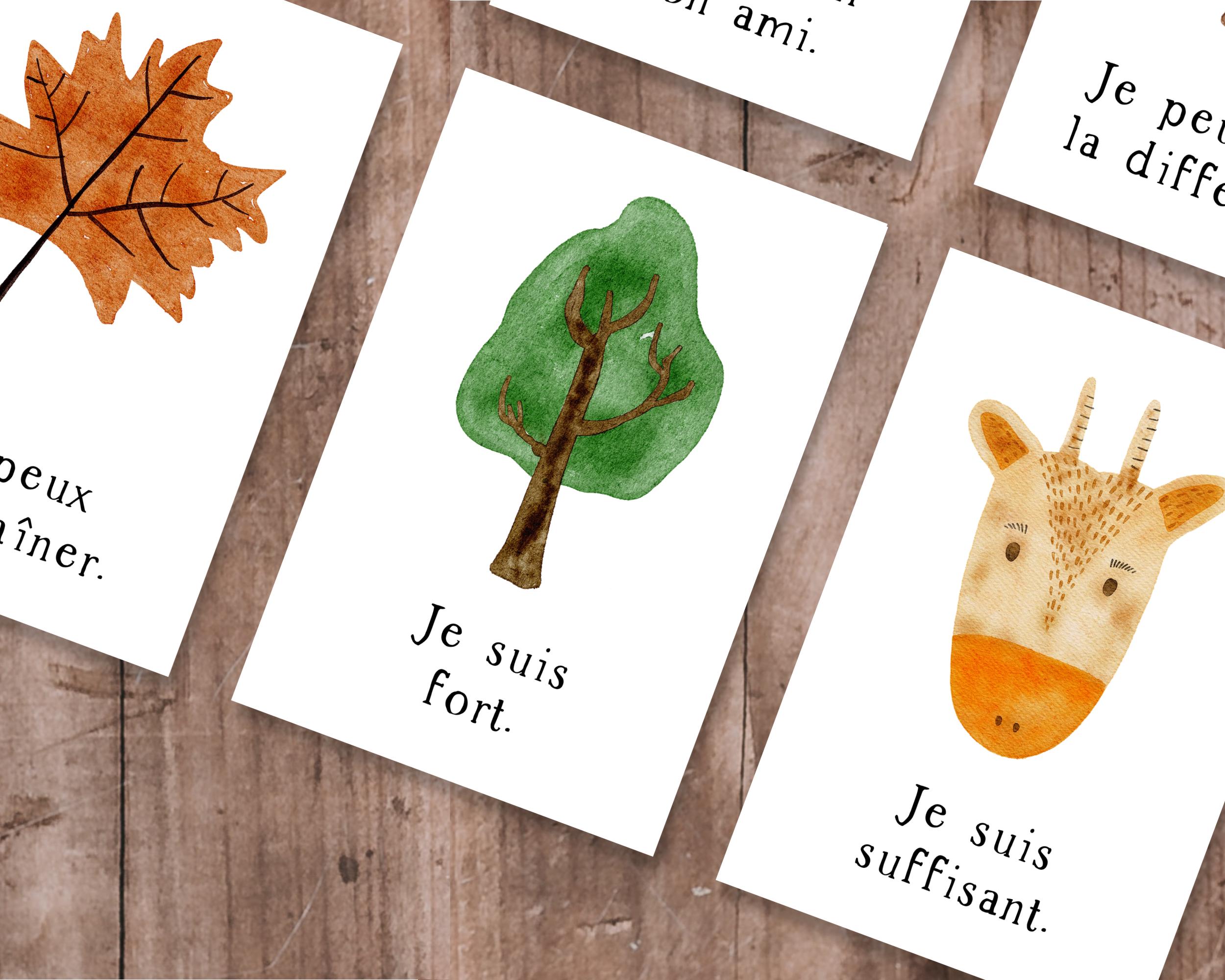 French Affirmation Cards for Kids - Etsy