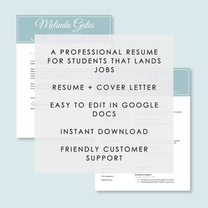 Student Resume Template Google Docs, Resume for Students, Resume ...