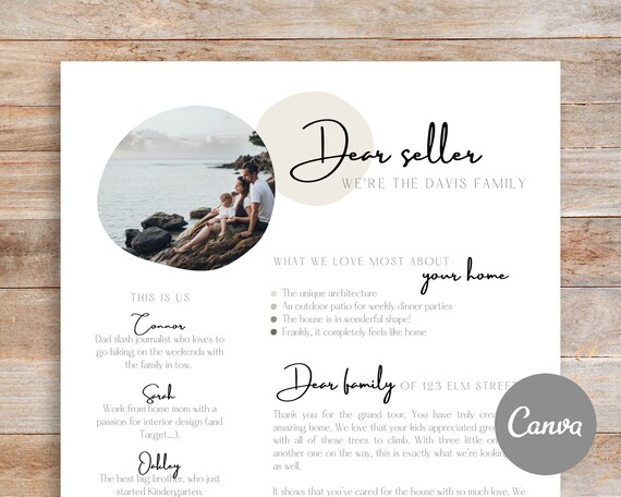 Canva Home Offer Letter Template - Etsy