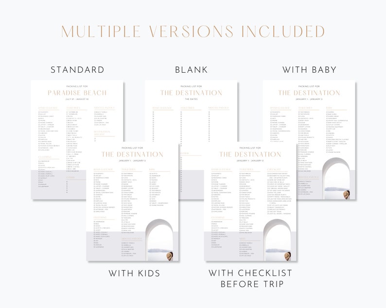 Canva Packing List Template - Etsy