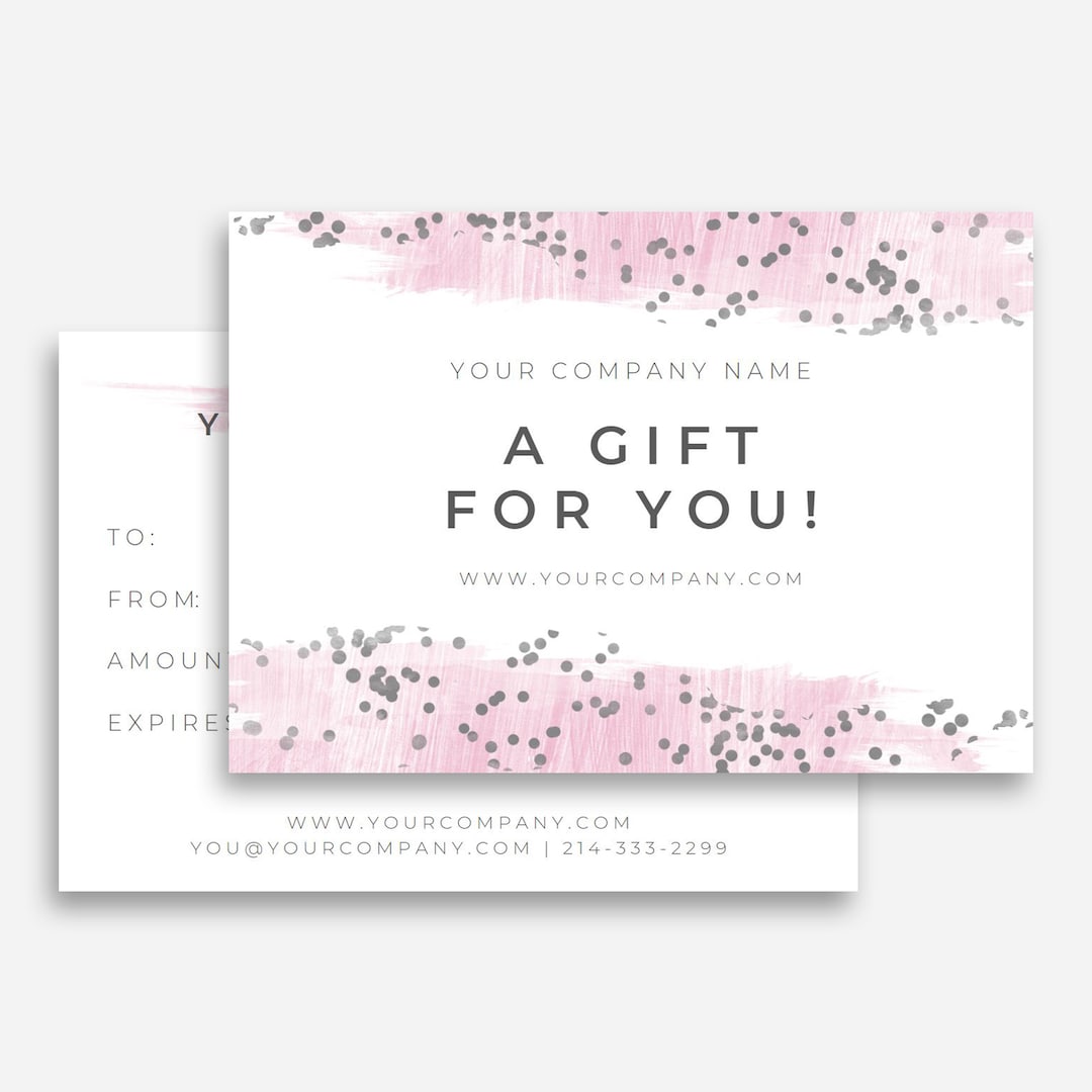 Gift Card Template, Gift Certificate Template, Gift Voucher Template ...