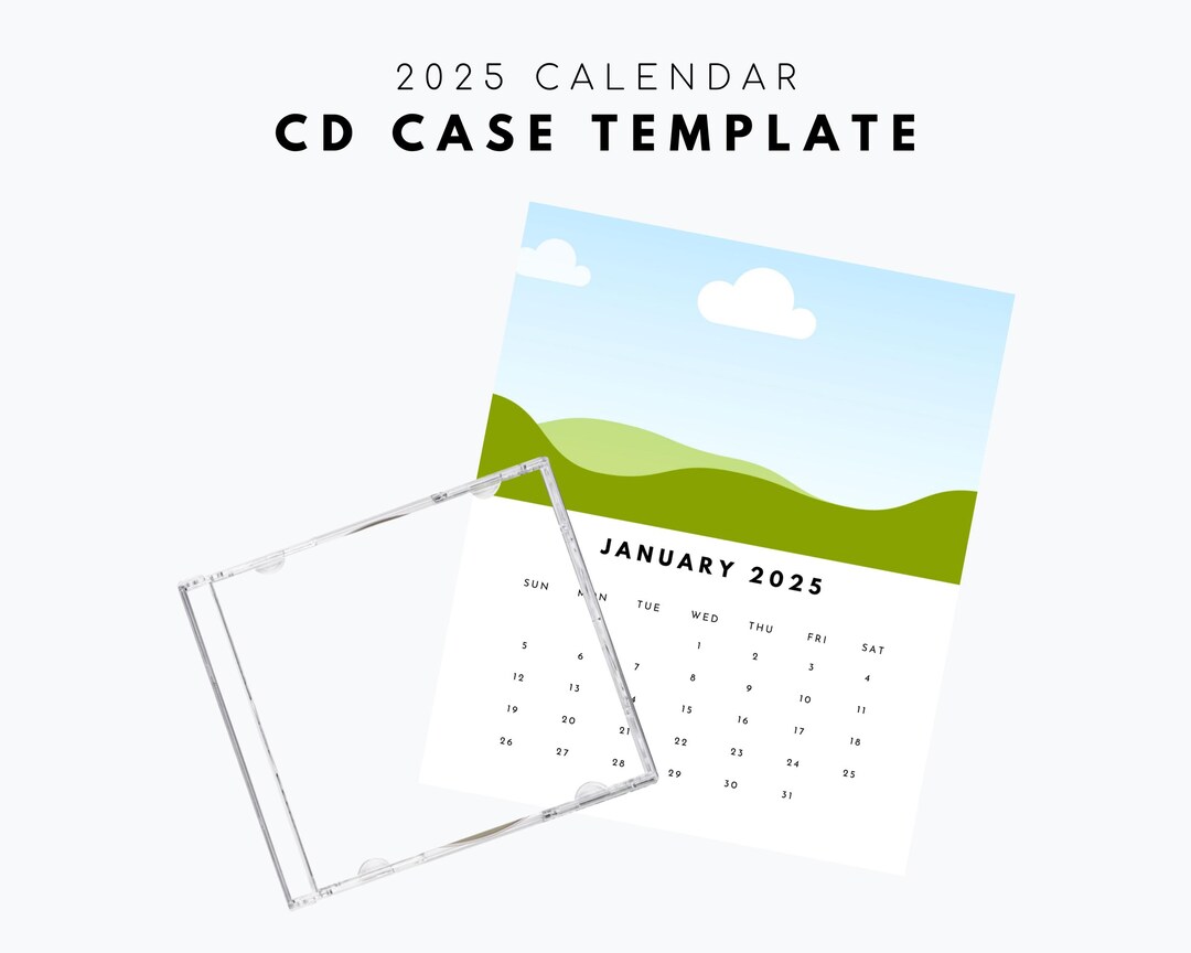 2025 CD Case Calendar Template Canva Template - Etsy