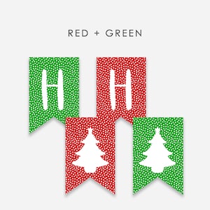 Printable Christmas Banner Alphabet A-Z, Christmas Banner Printable ...