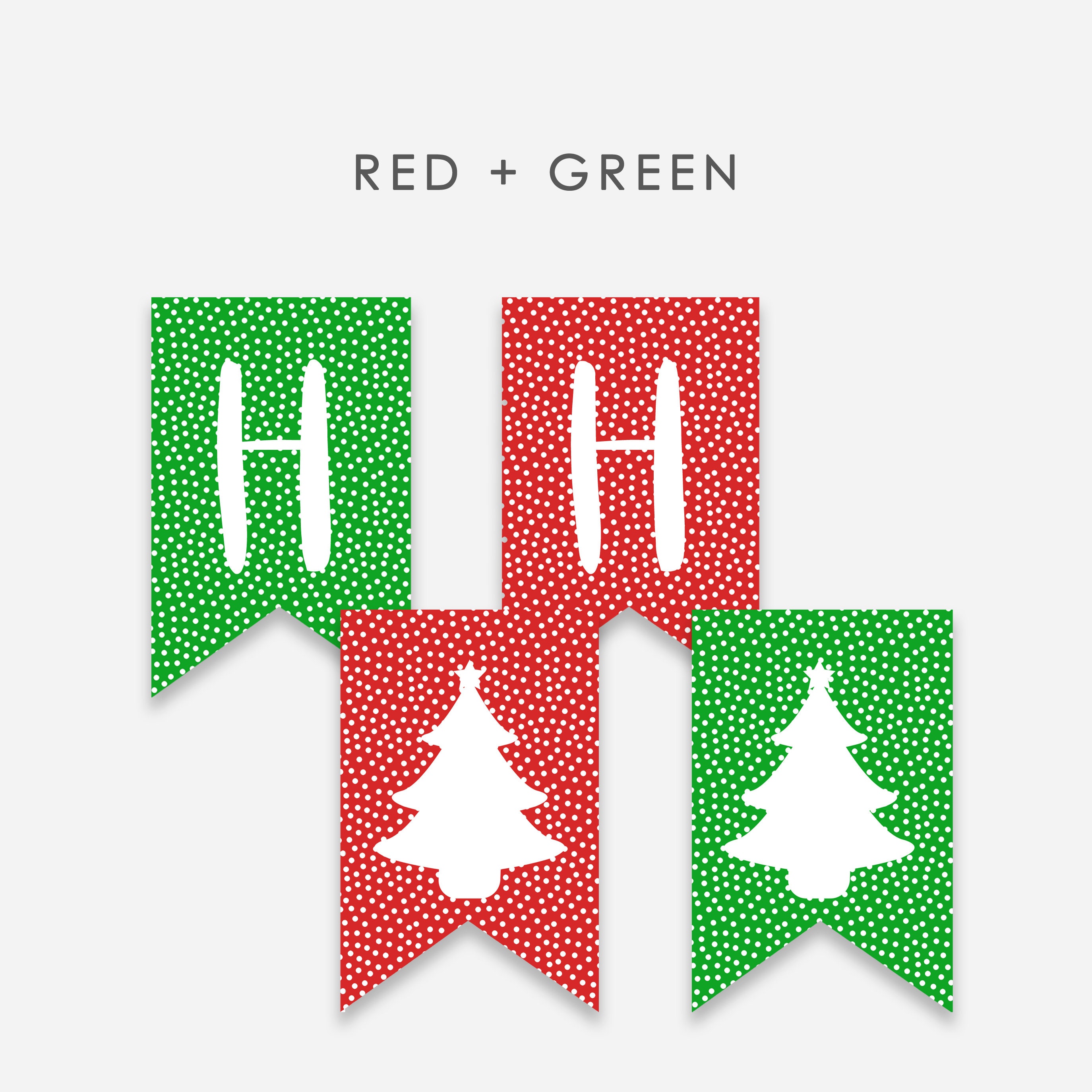 Printable Christmas Banner Alphabet A-Z Christmas Banner - Etsy