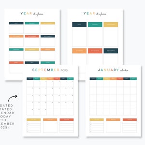 Homeschool Planner 2023 2024 2025 90 Pages Bold Colors - Etsy