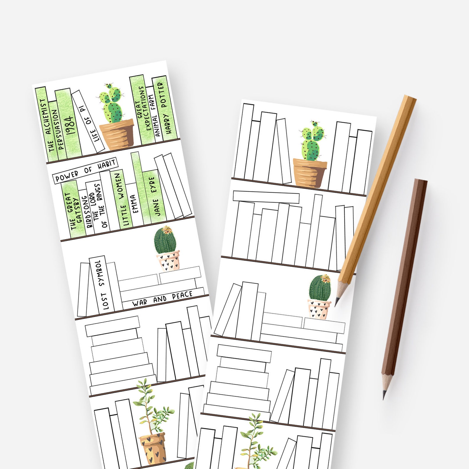 Book Tracker Bookmark Printable - Etsy