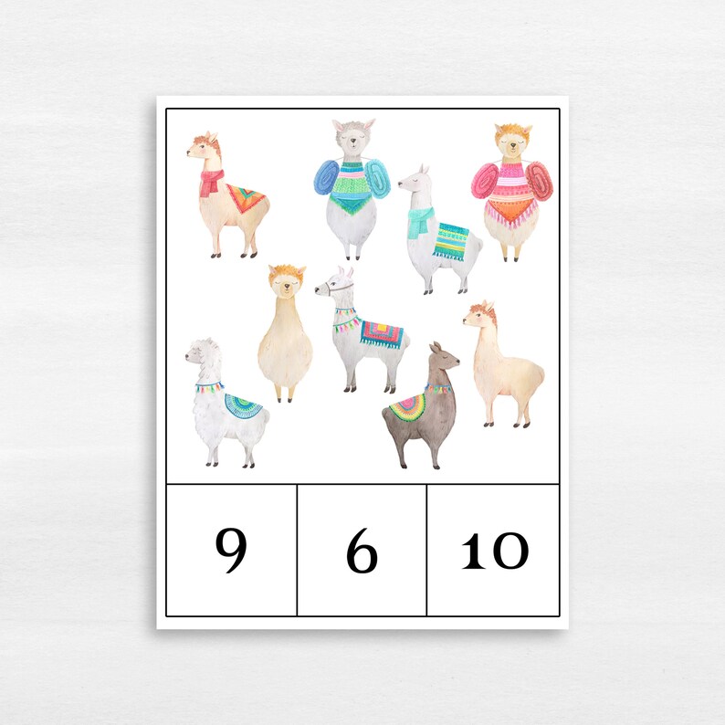 Count and Clip Cards 1-10 | Printable Montessori Number Work - Etsy