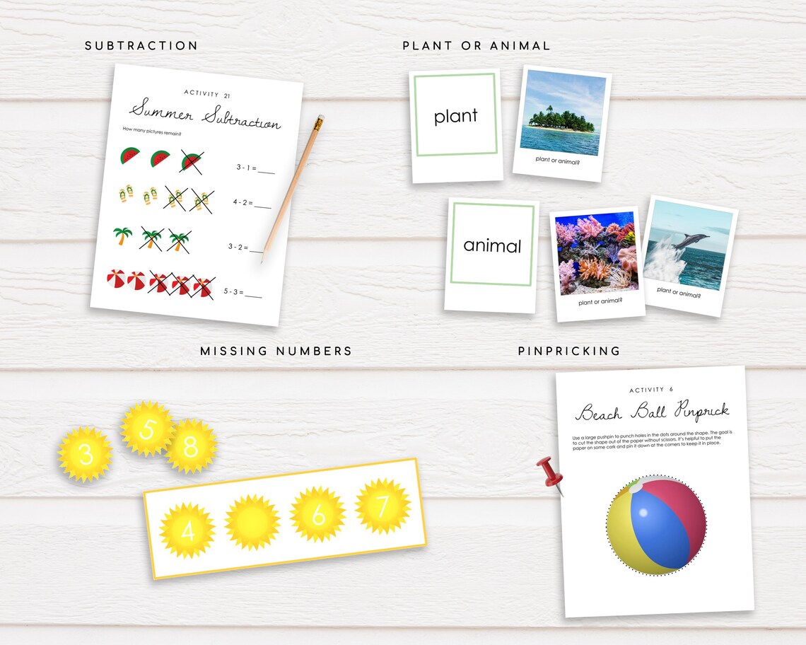 Montessori Printable Kindergarten Worksheets ages 3-6 - Etsy Canada