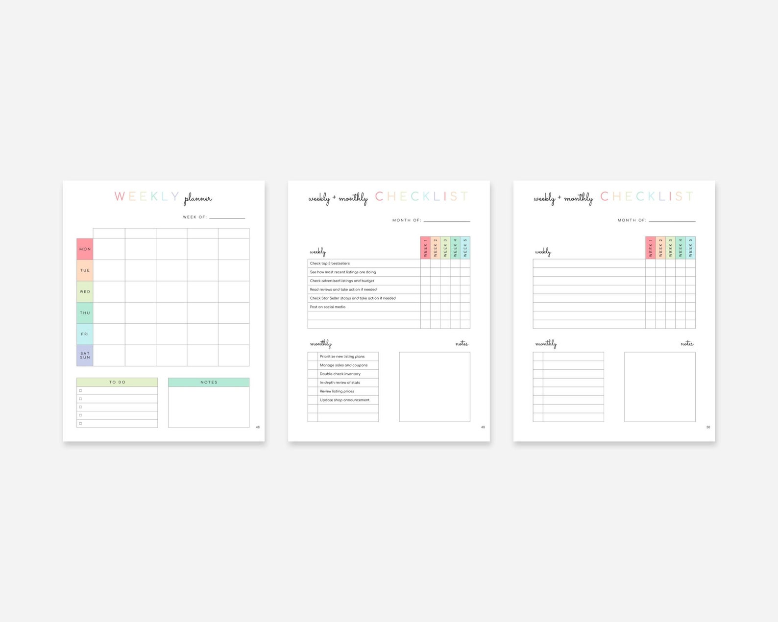 Etsy Shop Planner Printable | Etsy