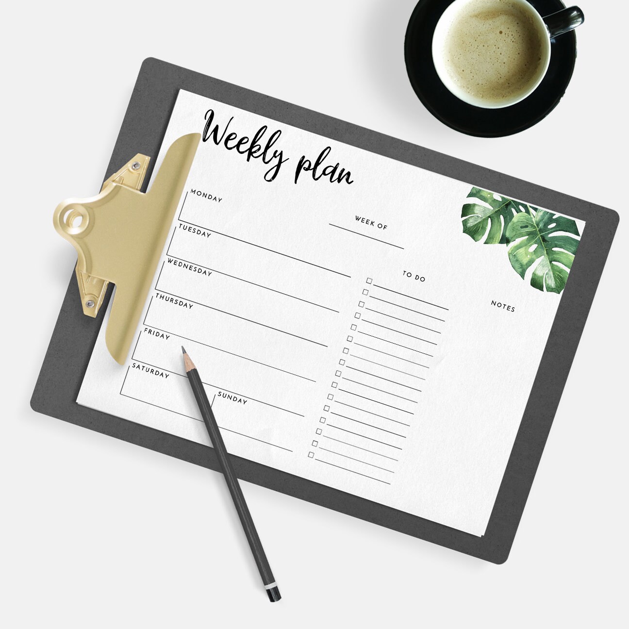 Weekly Planner Pad Undated Weekly Desk Planner Pad Notepad | Etsy