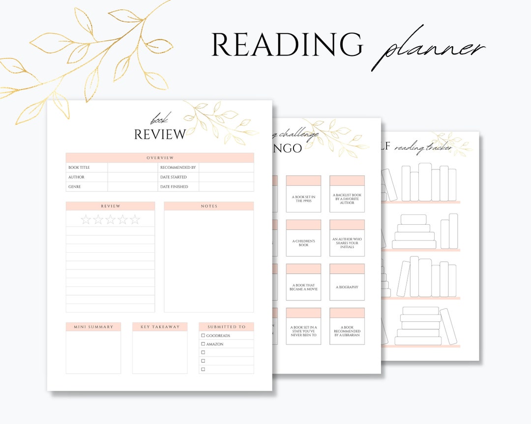Reading Planner Printable - Etsy