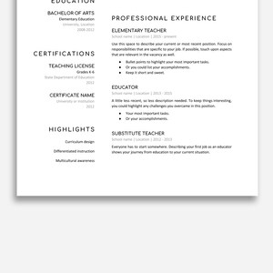 Resume Template Teacher Google Docs, Cover Letter Teacher Google Docs ...