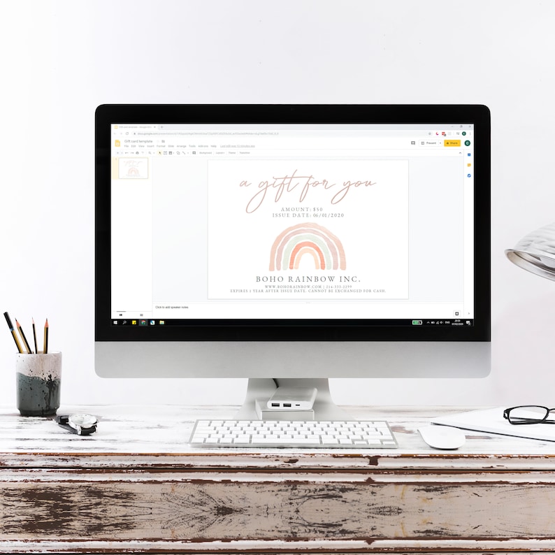 Kadobon Sjabloon Cadeaubon Template Voucher Template - Etsy Nederland