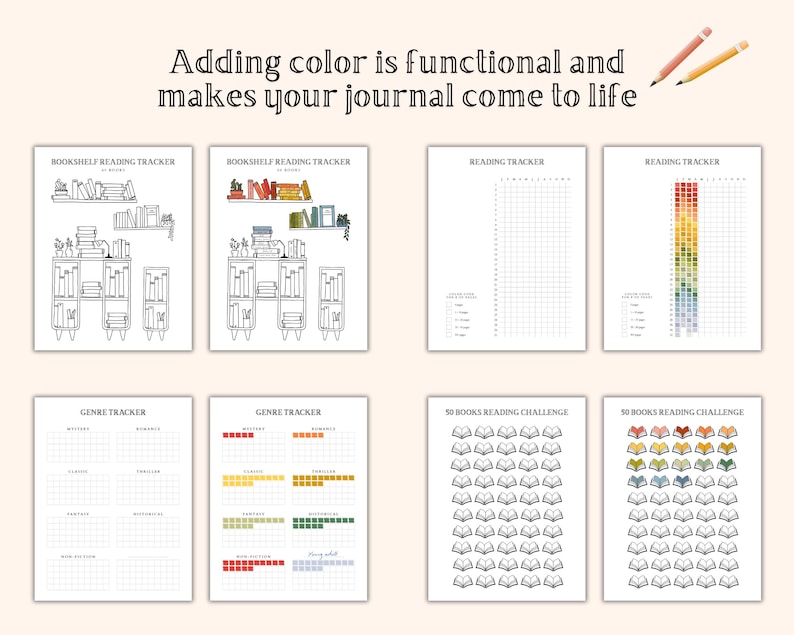 Reading Journal Printable - Etsy UK