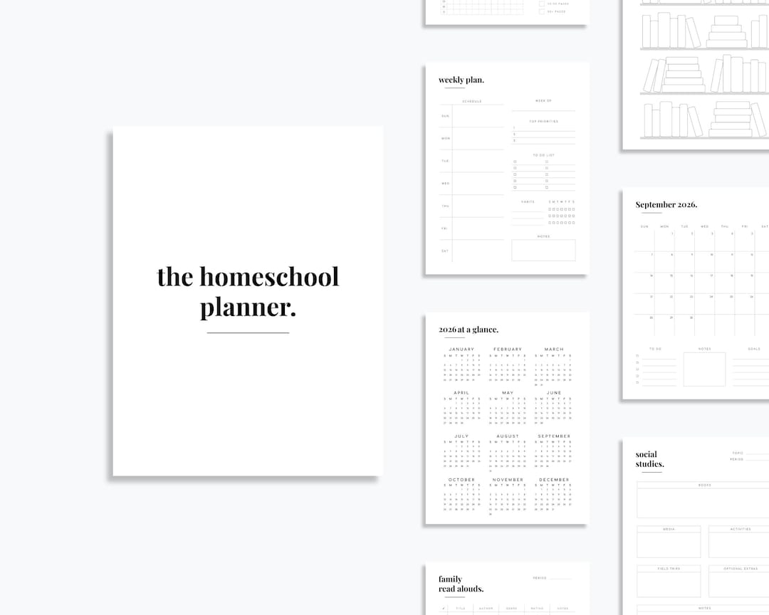 2025 2026 Homeschool Planner Printable | 200 Pages - Etsy UK