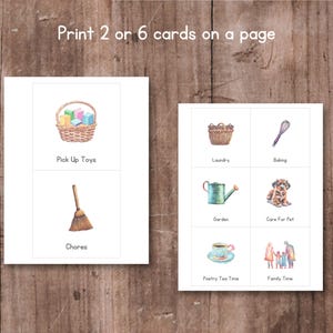Daily Routine Cards With Watercolor Illustrations - Etsy