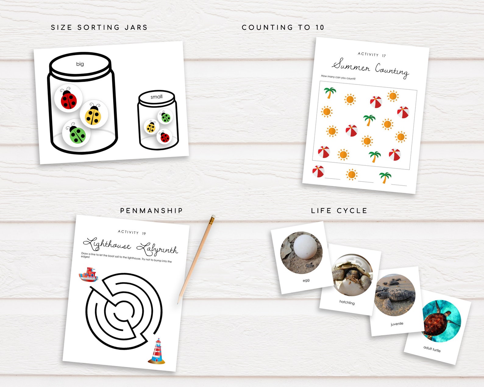 Montessori Printable Kindergarten Worksheets ages 3-6 | Etsy