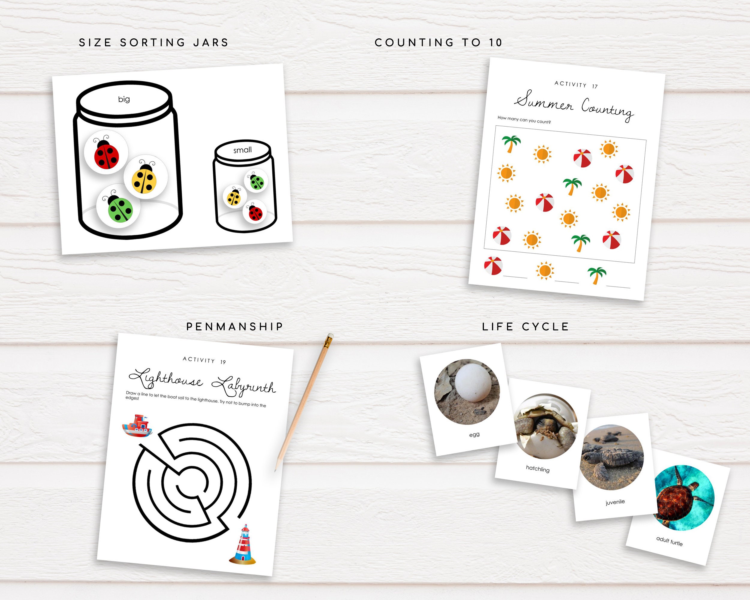 Montessori Printable Kindergarten Worksheets ages 3-6 - Etsy Canada