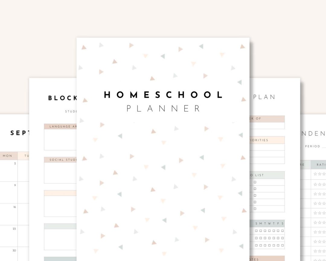 Homeschool Planner Printable 2026 - 2027 | 250+ Pages | Neutral Boho ...