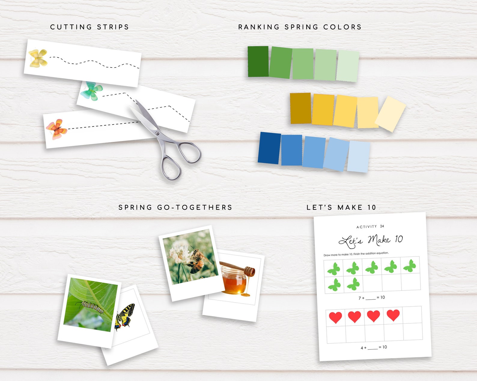 Kindergarten Worksheets Montessori Printable Spring Bundle - Etsy