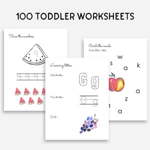Pre-k + K Learning Bundle | 1000+ Pages | Montessori-friendly - Etsy